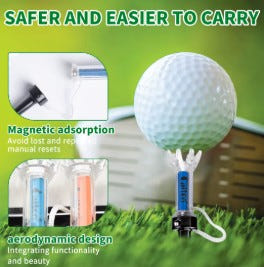 Infini-Tee 5Pcs Magnetic Plastic Golf Tee Set - 360Degree Bounce – Rorahub